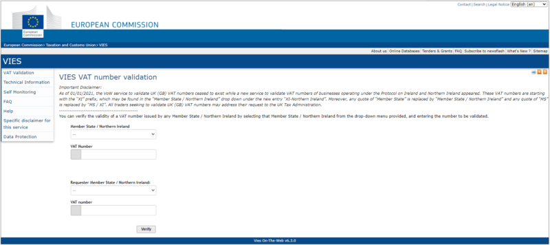 Batch EU VAT numbers check - justaxit.com
